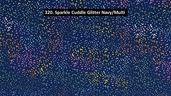 Sparkle Midnight Blue Multi-glitter Minky Fabric by the Yard | Etsy