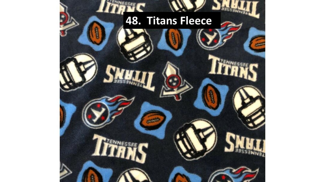 REMNANT! 34" X 60" LARGE Scrap Titans Team Fleece Fabric - Etsy