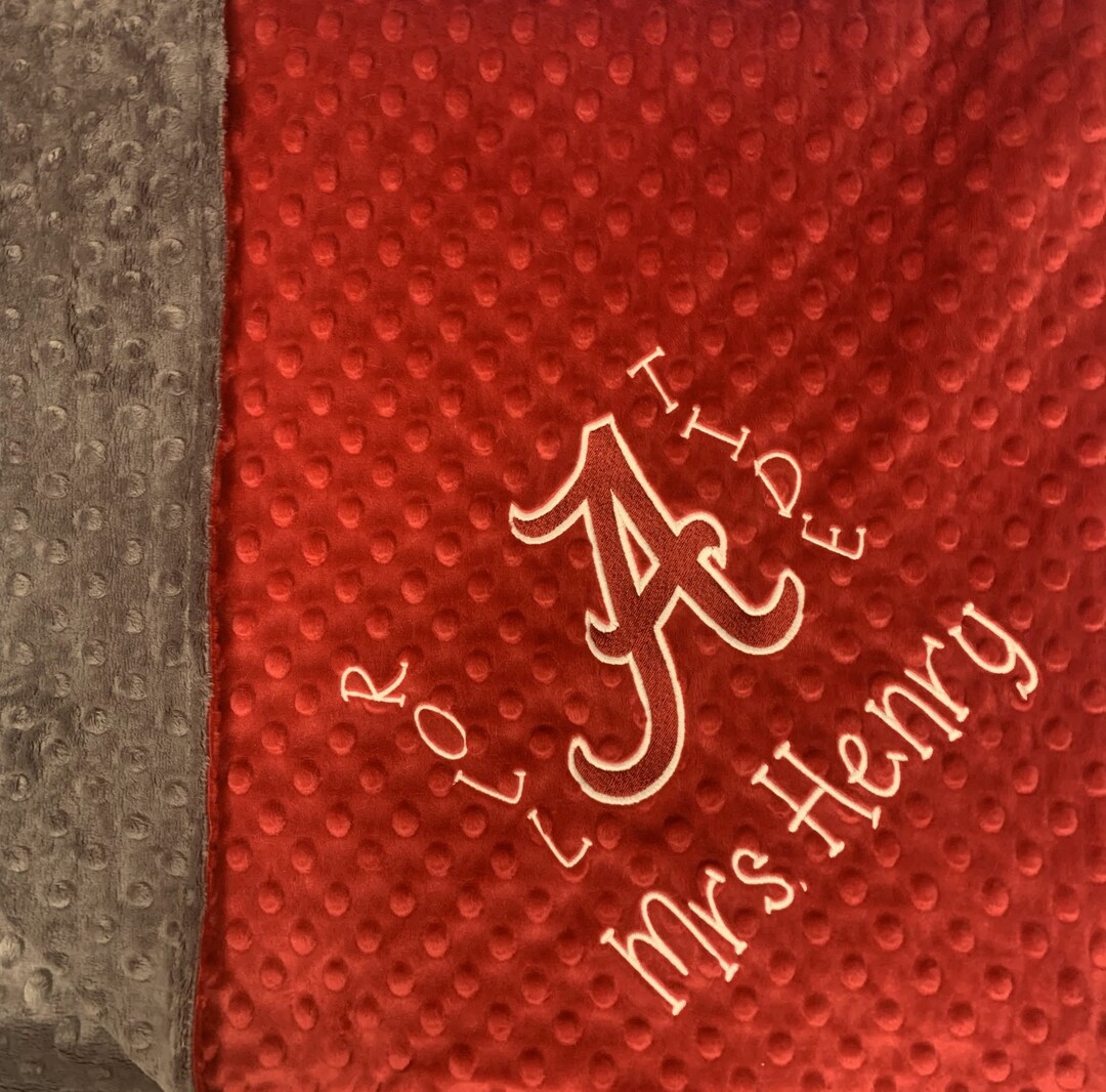 Licensed 213 Alabama Baby Blanket Roll Tide Blanket Alabama Adult ...