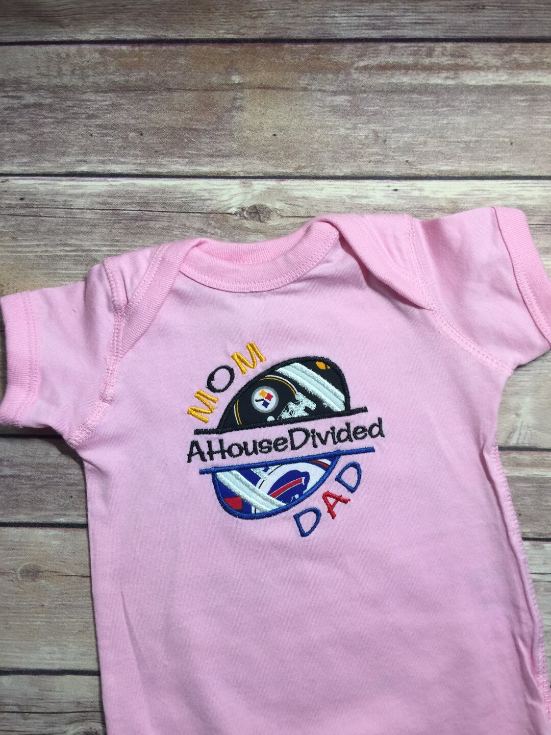 Custom House Divided Onesie Personalized With Mommy and Daddy Teams ...