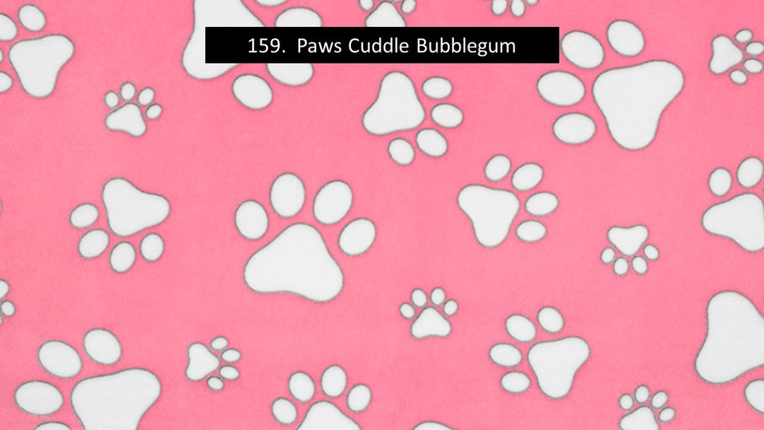 Cuddle Print Pink Paw Pet Minky Shannon Fabric by the Half Yard - Etsy
