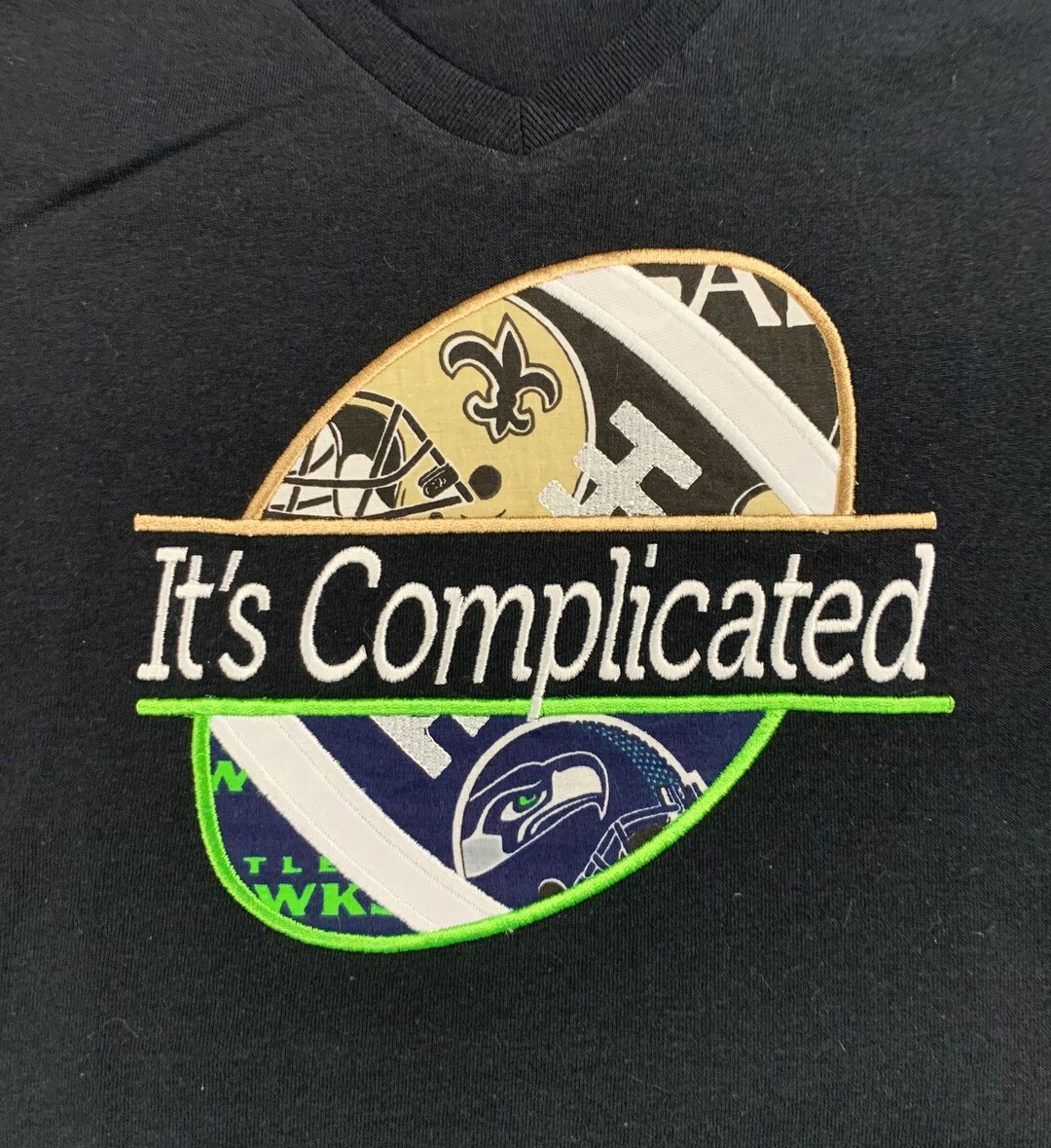 House Divided College Tee Split Football Design I Cheer for Both 2 ...