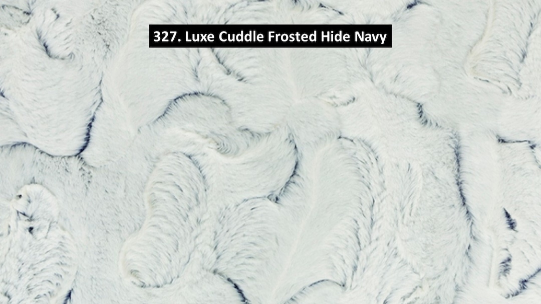 Navy Frost Hide Minky Fabric by the Yard Minky by the Yard Shannon Luxe ...