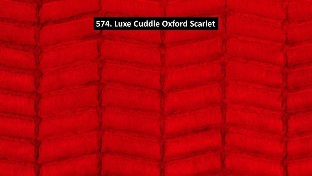 Luxe Scarlet Red Oxford Minky Luxe Cuddle Minky Fabric by the Half Yard ...