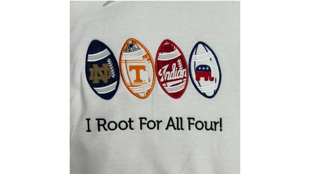 Custom 4 Football Teams House Divided Tee: Saturday Fan Apparel Family ...