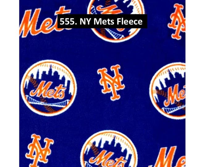 REMNANT! 46" X 60" Mets Fleece Fabric MLB Mets Fleece Fabric Large ...