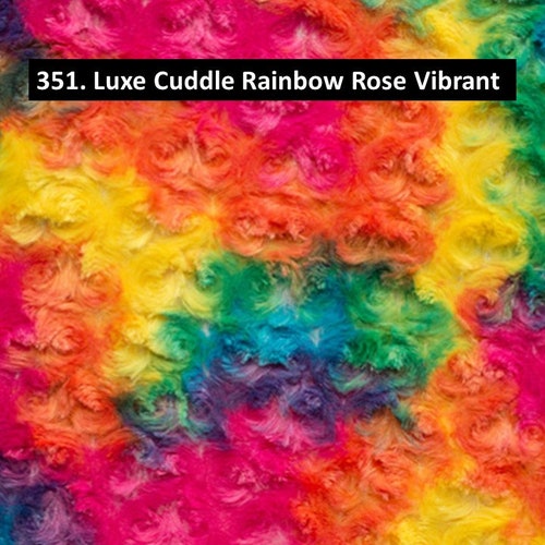 Rainbow Rose Minky Fabric Vibrant Shannon Luxe Cuddle Minky - Etsy