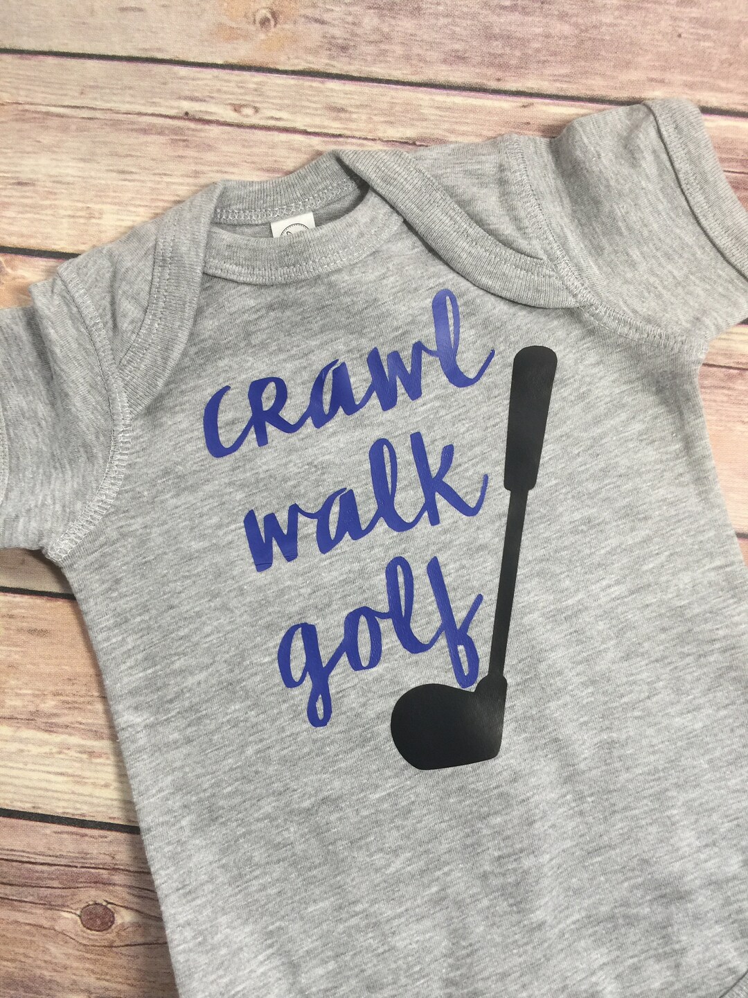 Crawl Walk Golf Baby Onesie - Personalized Newborn Golf Shirt - Etsy