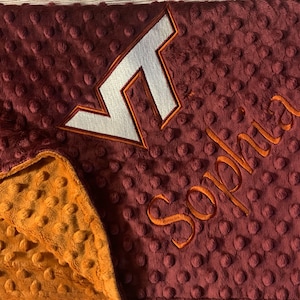 Licensed Virginia Tech Baby Blanket VT Blanket Hokies Nursery - Etsy