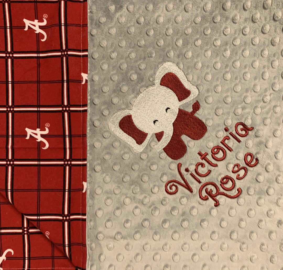 Licensed University of Alabama Blanket Plush Maroon Crimson Hide on Red ...