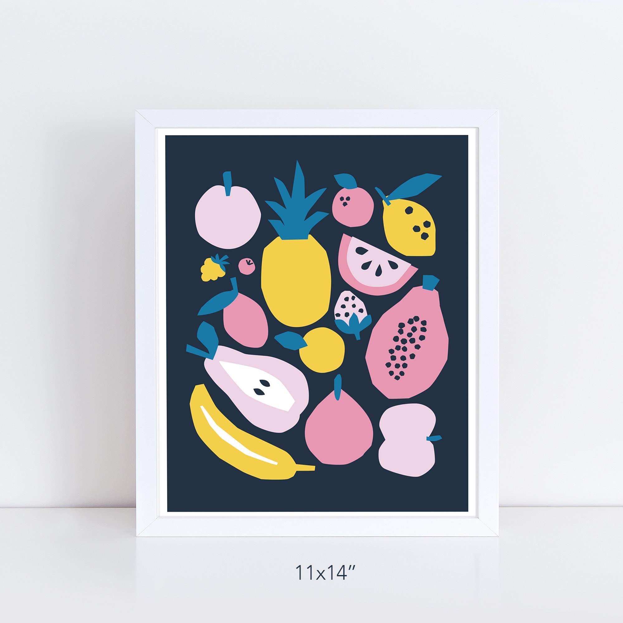 Fruit print scandinavian print food print kitchen art print | Etsy