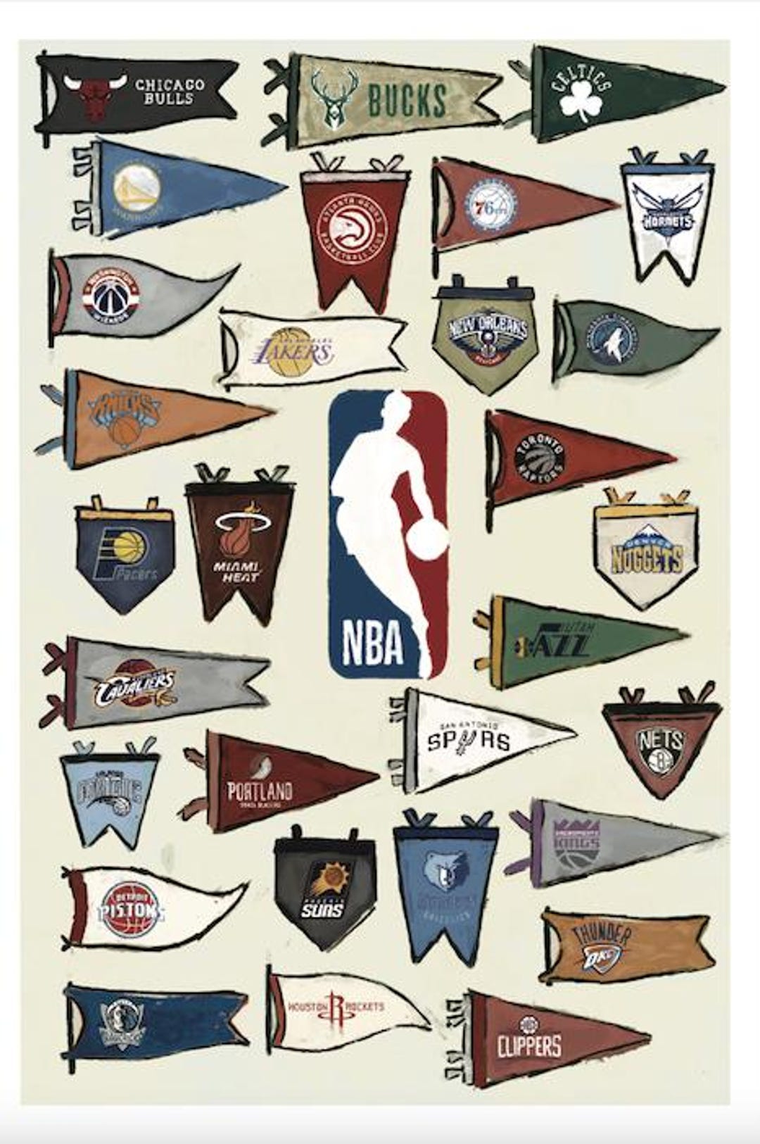 Vintage NBA Logo Poster Digital Download - Etsy