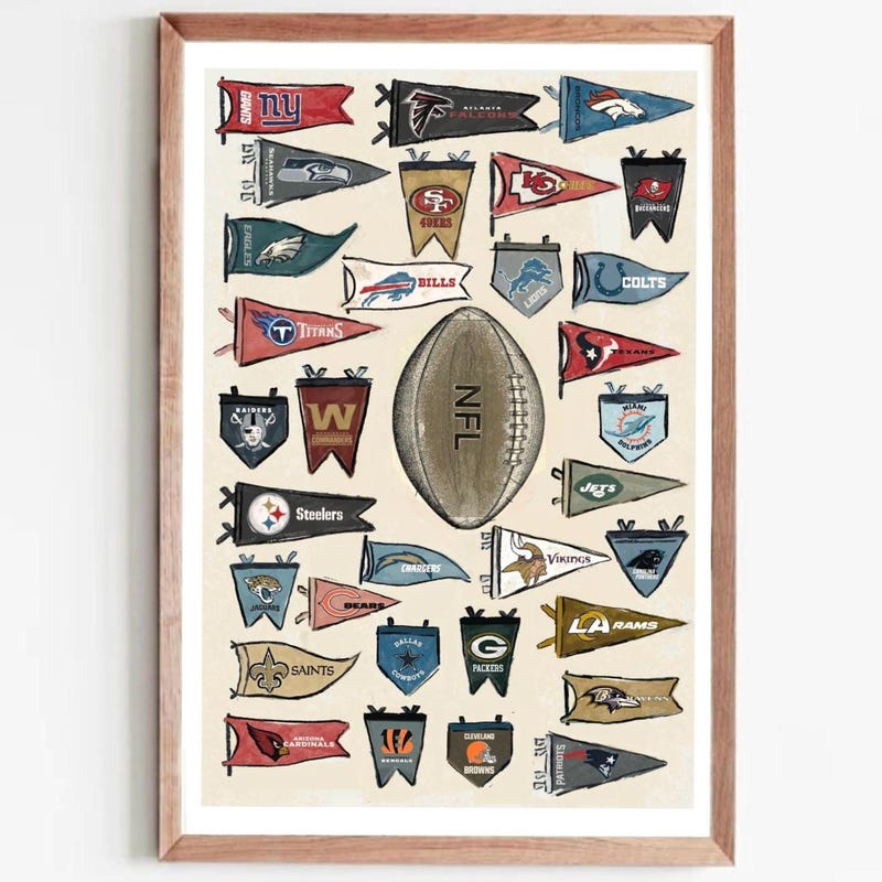 Nfl Poster Team - Etsy
