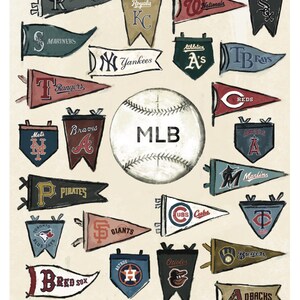 Vintage MLB Poster Digital Download - Etsy