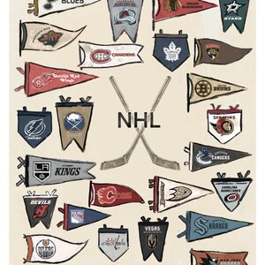 Vintage NHL Poster Print - Etsy
