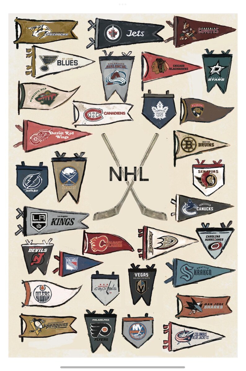 Vintage NHL Poster Print - Etsy
