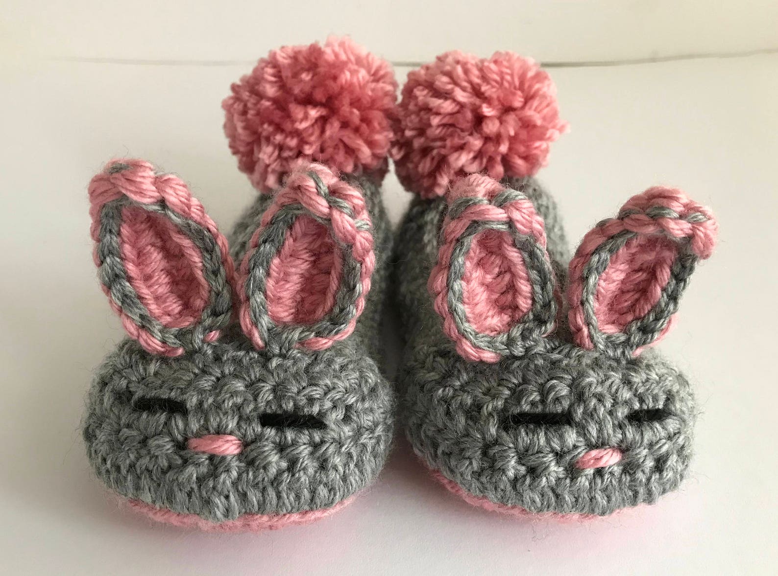 Childrens Crochet Bunny Slippers. Girls Bunny Slippers. Kids - Etsy UK