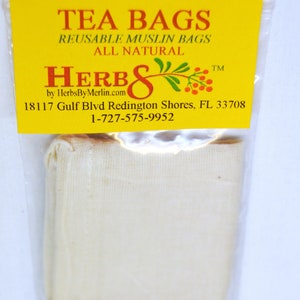 Muslin Tea Bags. Reusable. Contains 6 Bags. - Etsy