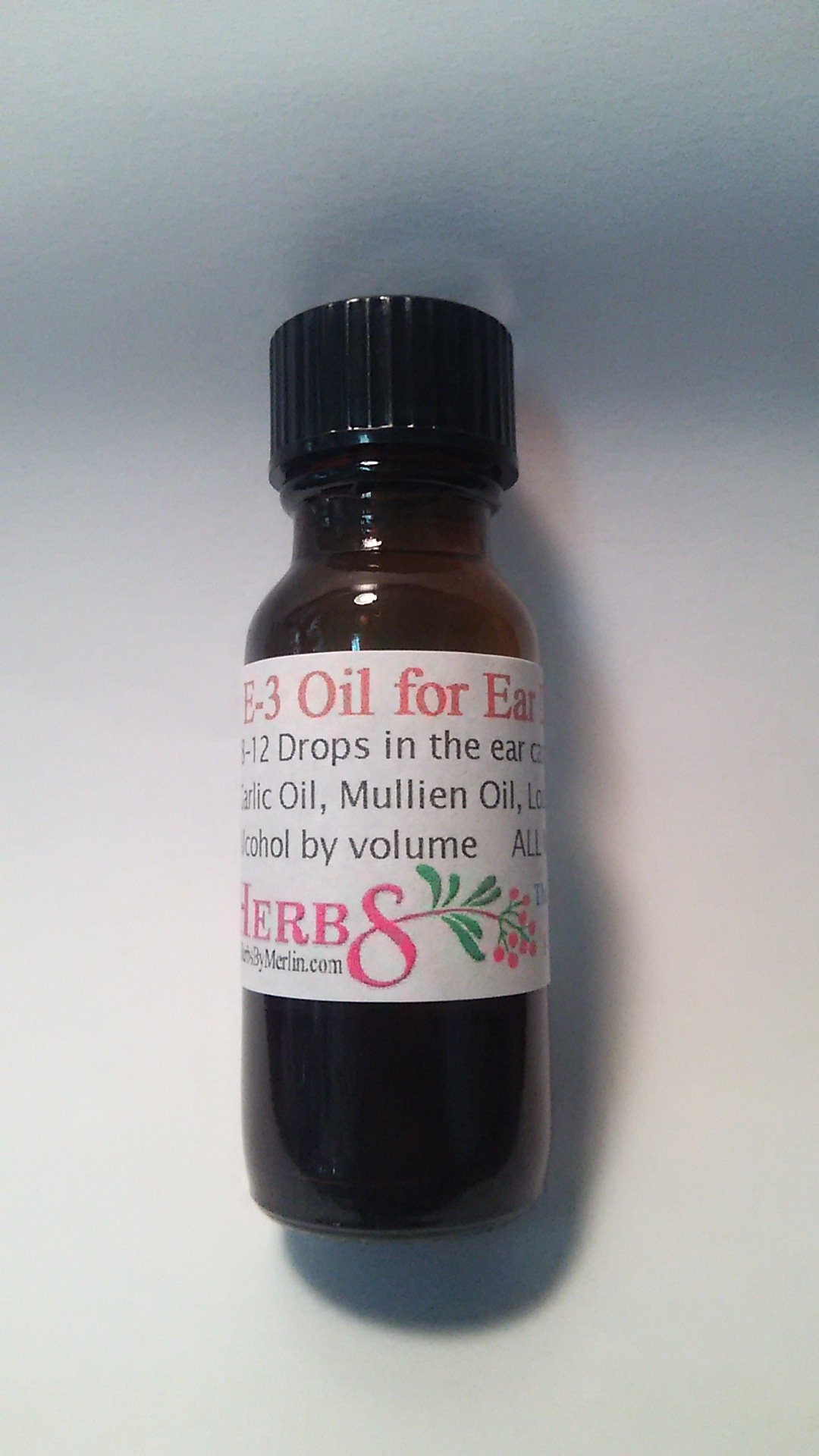 E-3 Oil 1/2 Ounce Bottle. Garlic Oil, Mullien Oil, Lobelia Tincture. - Etsy