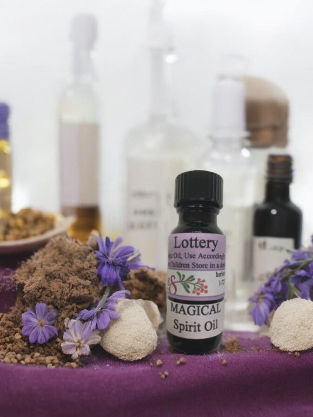 LOTTERY Magical Spirit Oil. 1/2 Ounce. Specially Curated Blended Hand ...