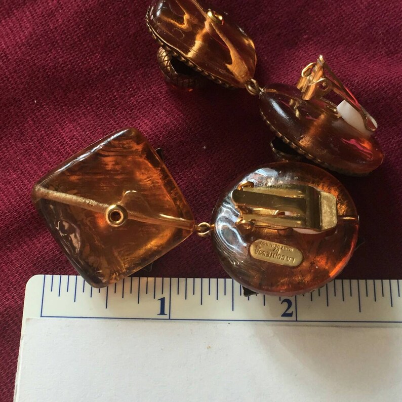 La Contessa by Mary Demarco Signed Acorn Earrings Clip on - Etsy