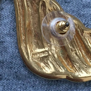 Chic! Napier Black Enamel Angel Wings Pierced EARRINGS Climber Unique ...