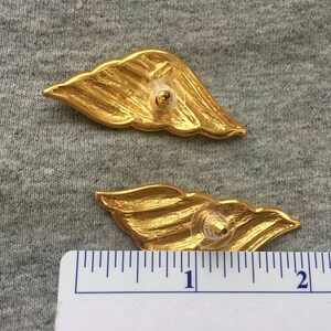 Chic! Napier Black Enamel Angel Wings Pierced EARRINGS Climber Unique ...