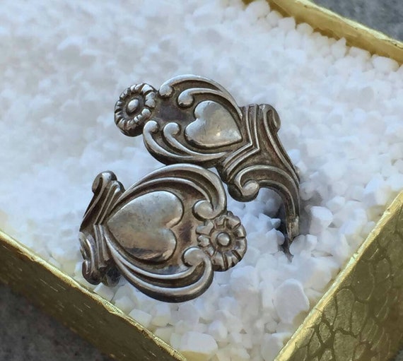 Avon 70s Spoon Ring Sterling Silver 7.5 Bypass Mod 925 | Etsy