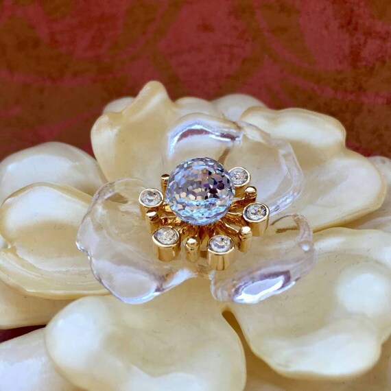 Amazing! St John Lucite Crystal Camellia Flower Rose … - Gem