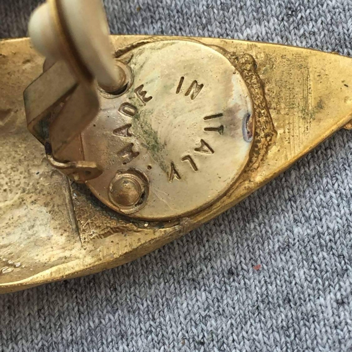Wow! MADE in ITALY Earrings Artisan Gold Plated Statement Dangle Drop ...