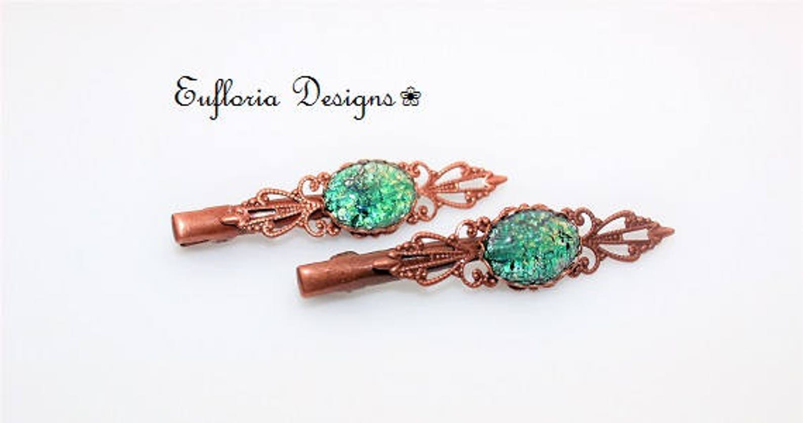 Victorian Hair Clips for Women Hair Accessories Emerald - Etsy