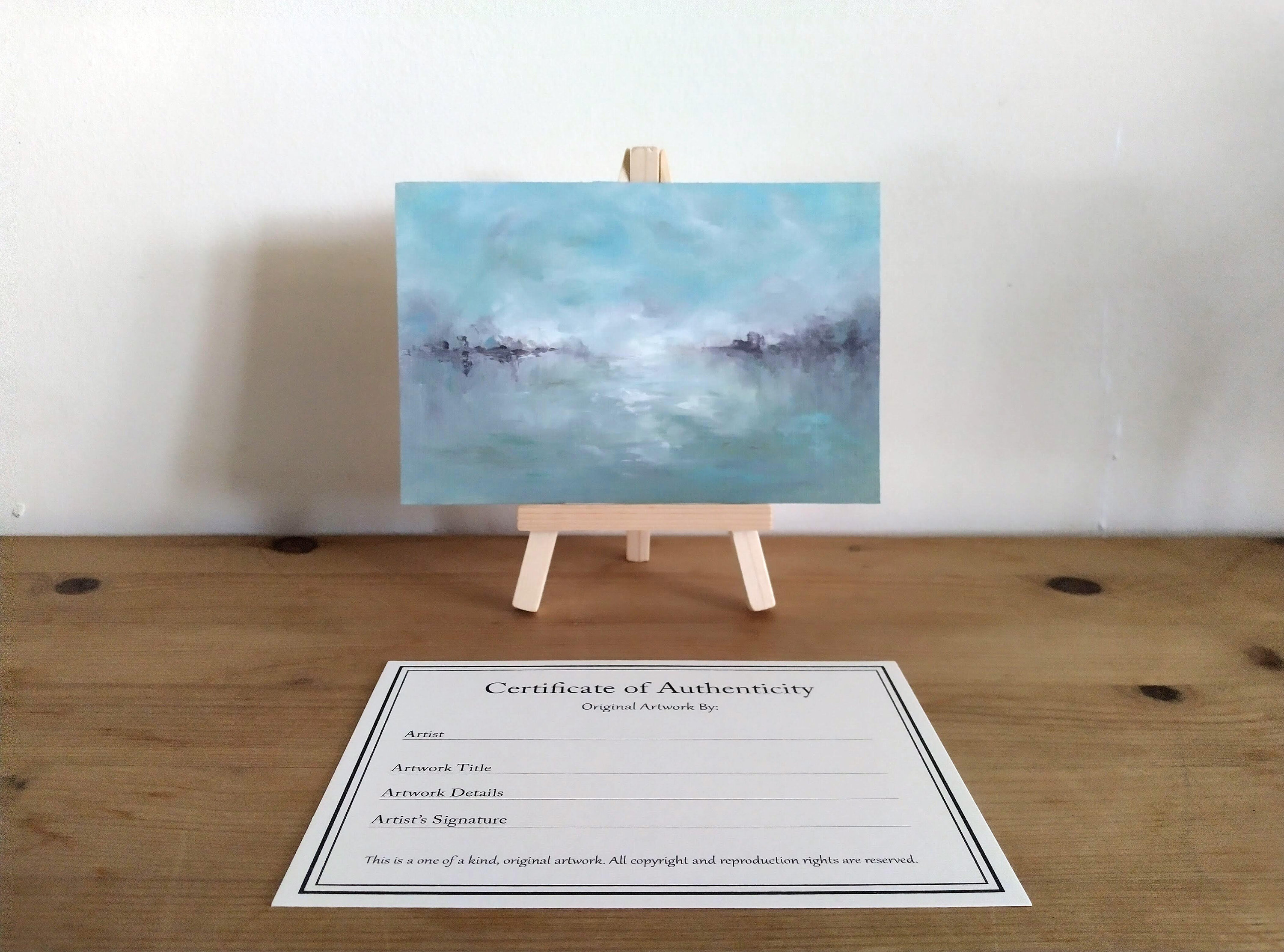 Certificate of Authenticity Cards - Original Fine Artwork - Set of 20 ...