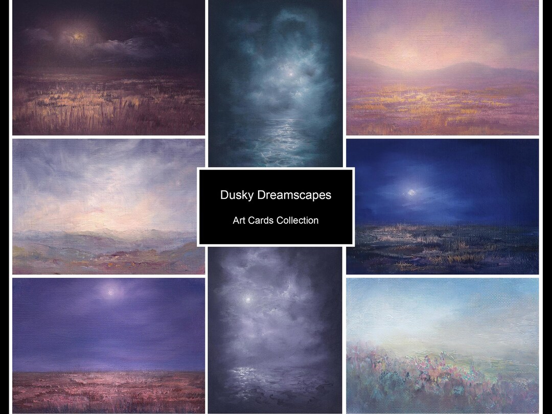 Dusky Dreamscapes Art Cards Collection Set of 10 Art Cards / - Etsy