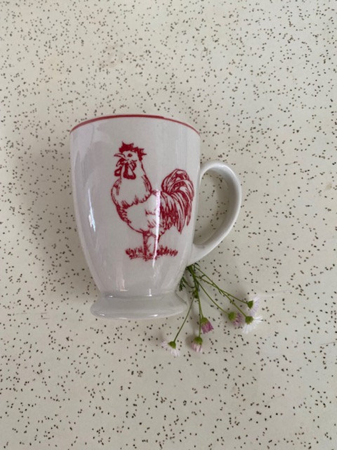 Red Rooster Tea or Coffee Cup, Andrea by Sadek - Etsy