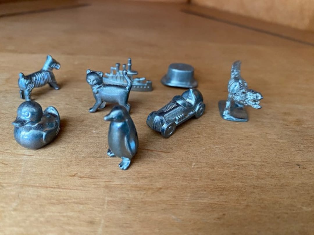 Monopoly Game Tokens, 8 Metal Vintage Tokens - Etsy