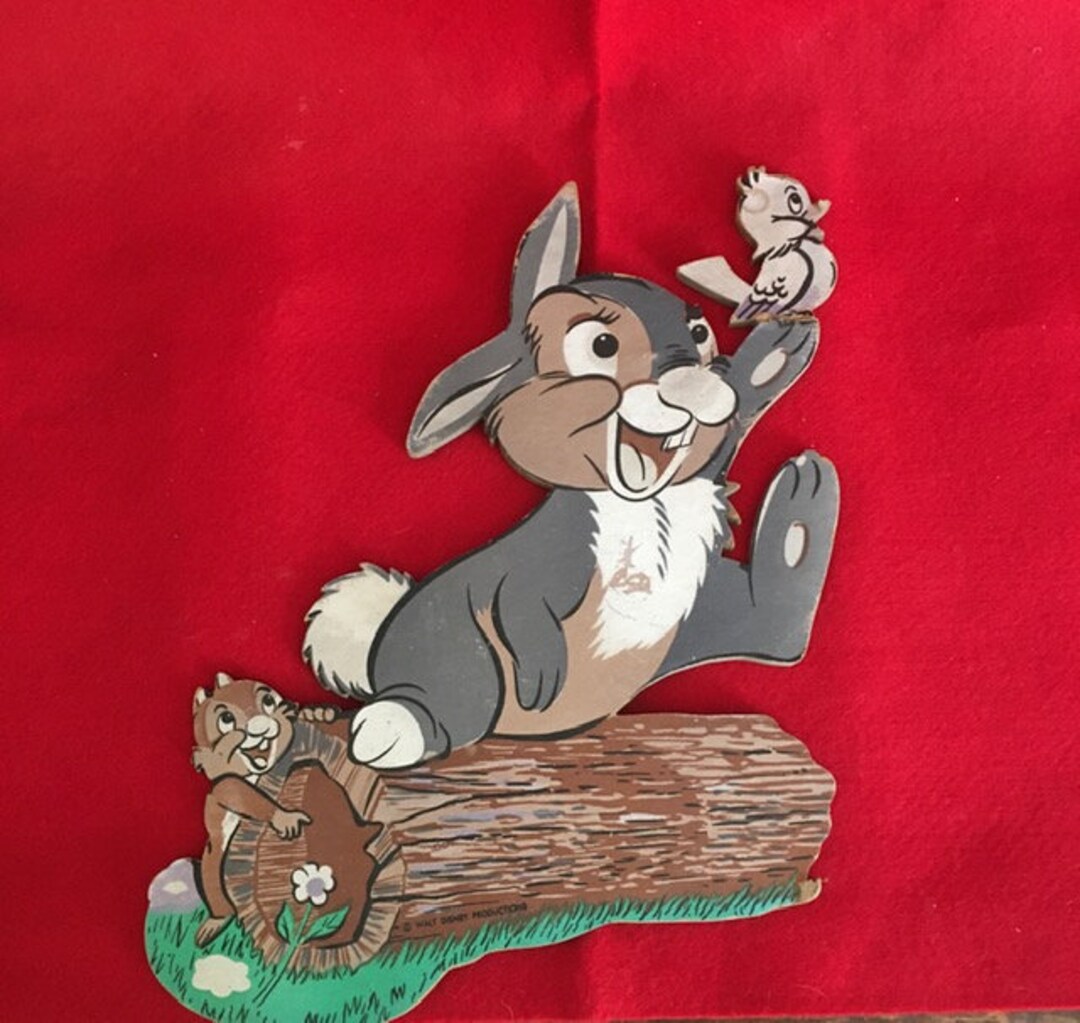 Walt Disney 1950's Thumper Wall Decor - Etsy