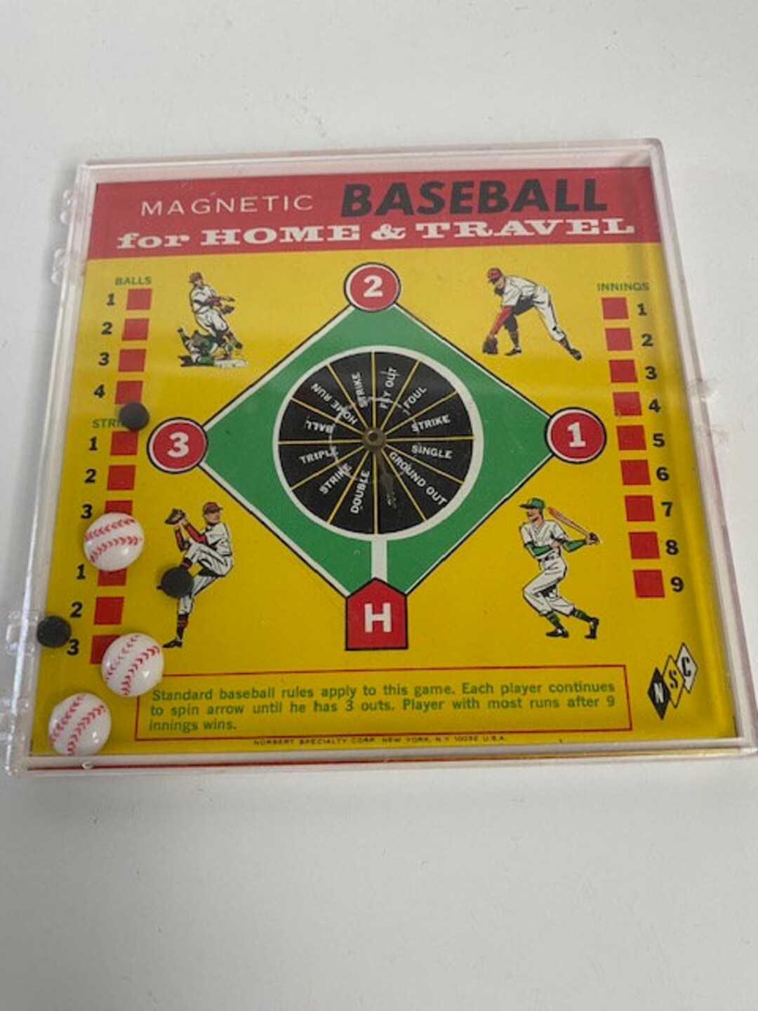 Magnetic NSC Baseball Game for Home or Travel, 1960's - Etsy