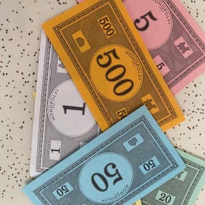 Original Monopoly Game Money, From 1961 Game Board - Etsy