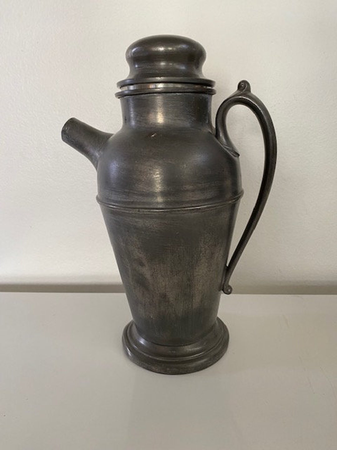 Federal Pewter Tea Pot / Cocktail Shaker, #3811 - Etsy