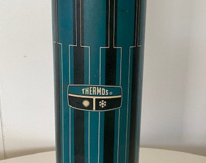 Vintage Aqua / Turquoise Thermos, Cup and Stopper Included - Etsy
