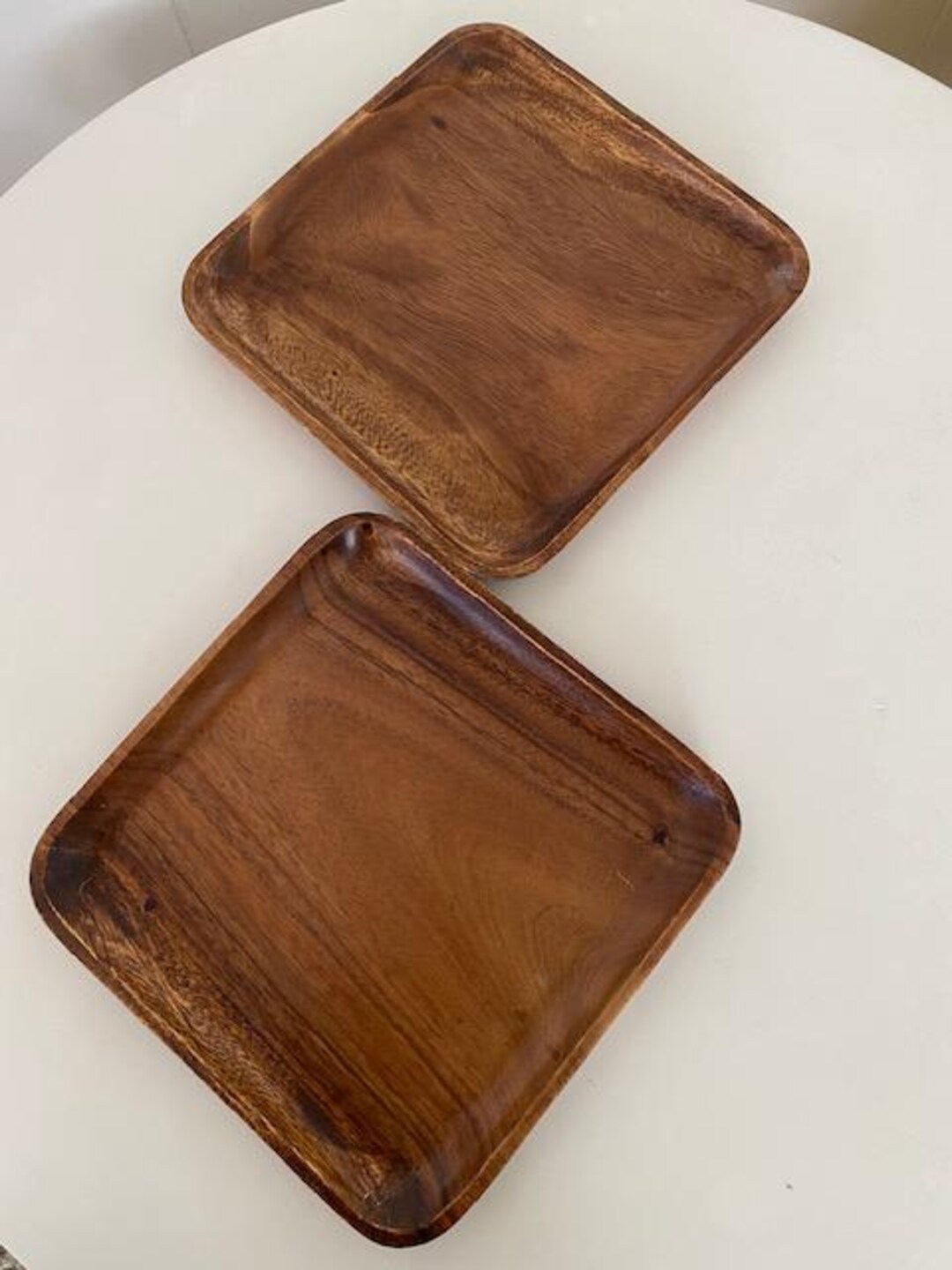 Pair of Vintage Teak Trays - Etsy