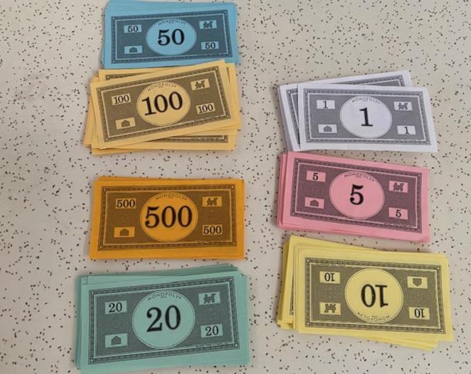 Original Monopoly Game Money, From 1961 Game Board - Etsy