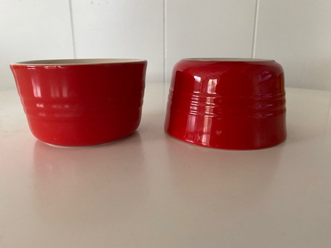 Pair of Le Creuset Red Ramekins - Etsy
