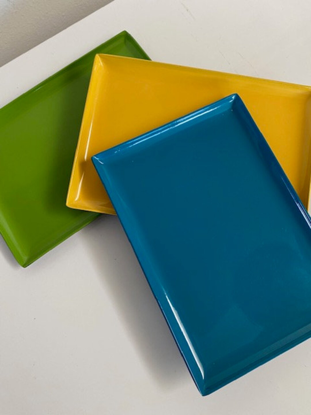 Three Vintage Lacquerware Cocktail Trays - Etsy