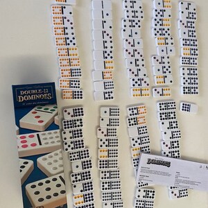 Cardinal Brand Double 12 Dominoes, Complete Set of 91 Dominoes - Etsy