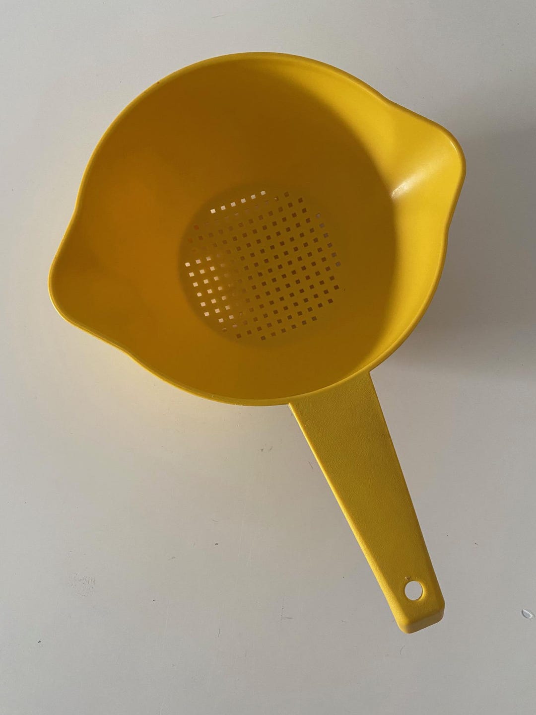 Small Yellow Vintage Tupperware Strainer - Etsy