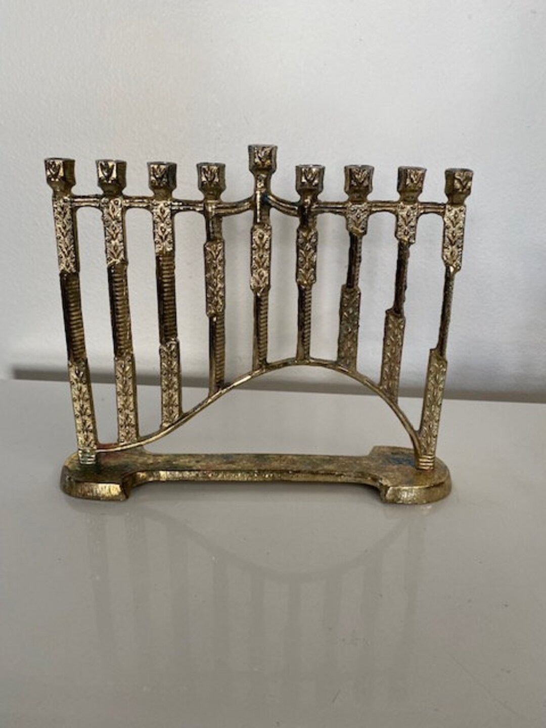 Vintage Wainberg Brass Menorah - Etsy