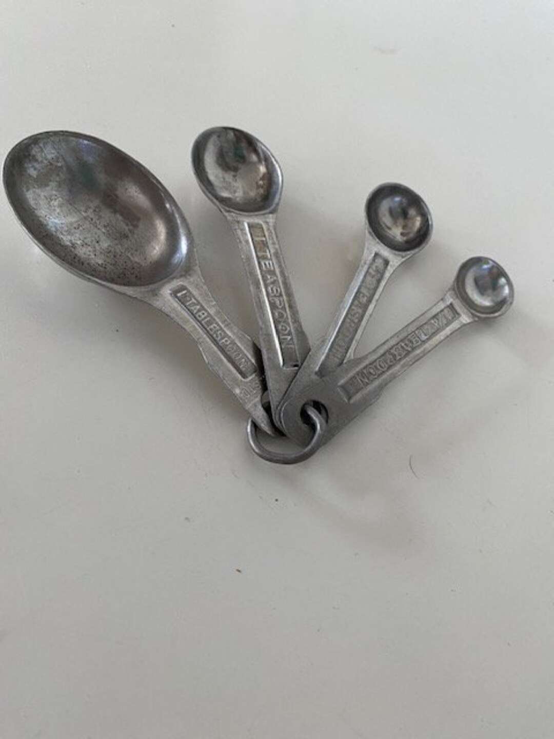 Set of Four Vintage Aluminum Measuring Spoons - Etsy