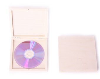 Wooden CD Case Wooden Box Keepsake Box Natural Wood Dvd - Etsy