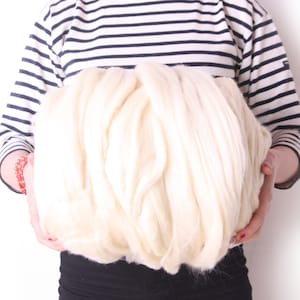 Natural Wool, Undyed Carded Combed Sheep Wool for Wet Needle Felting ...